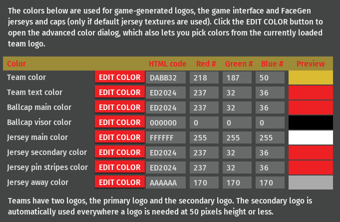 How Do You Change Team Colors? - OOTP Developments Forums